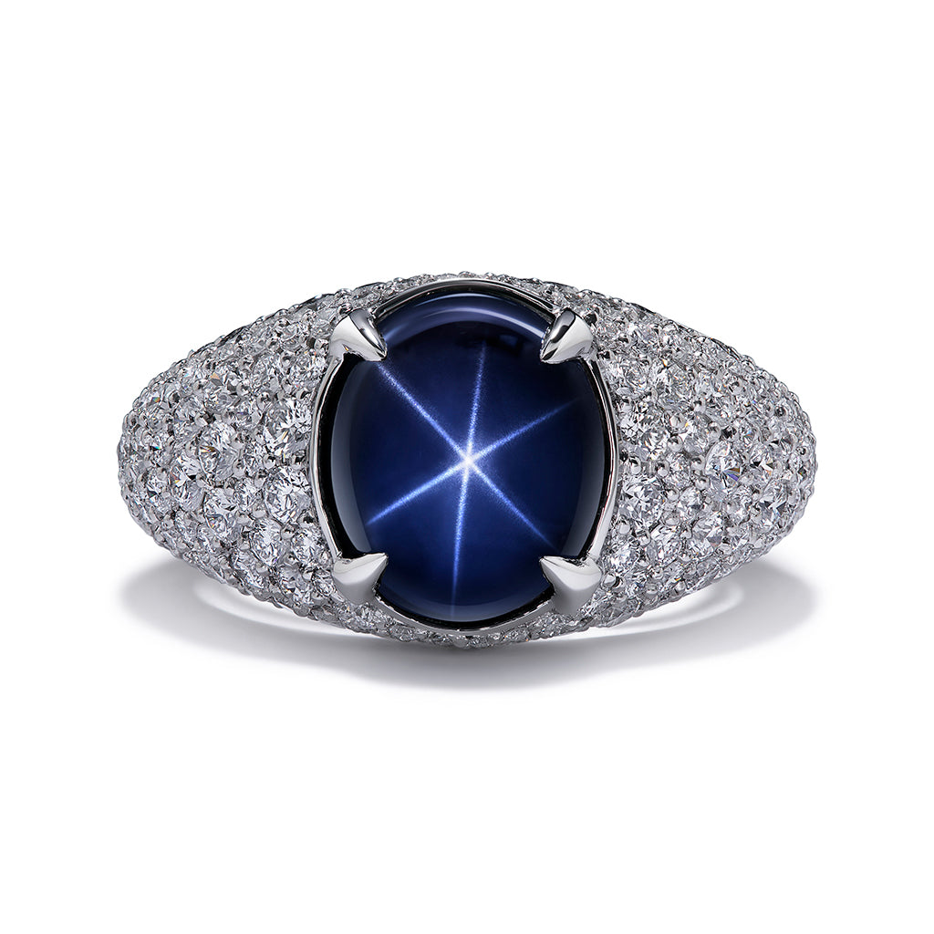 Star Spinel Ring with D Flawless Diamonds set in Platinum – Kat Florence