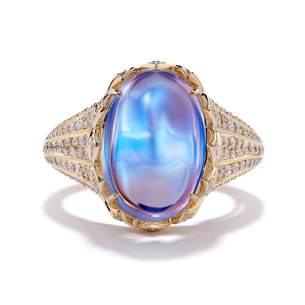 Ceylon Blue Moonstone Rings Ceylon Moonstone Etsy