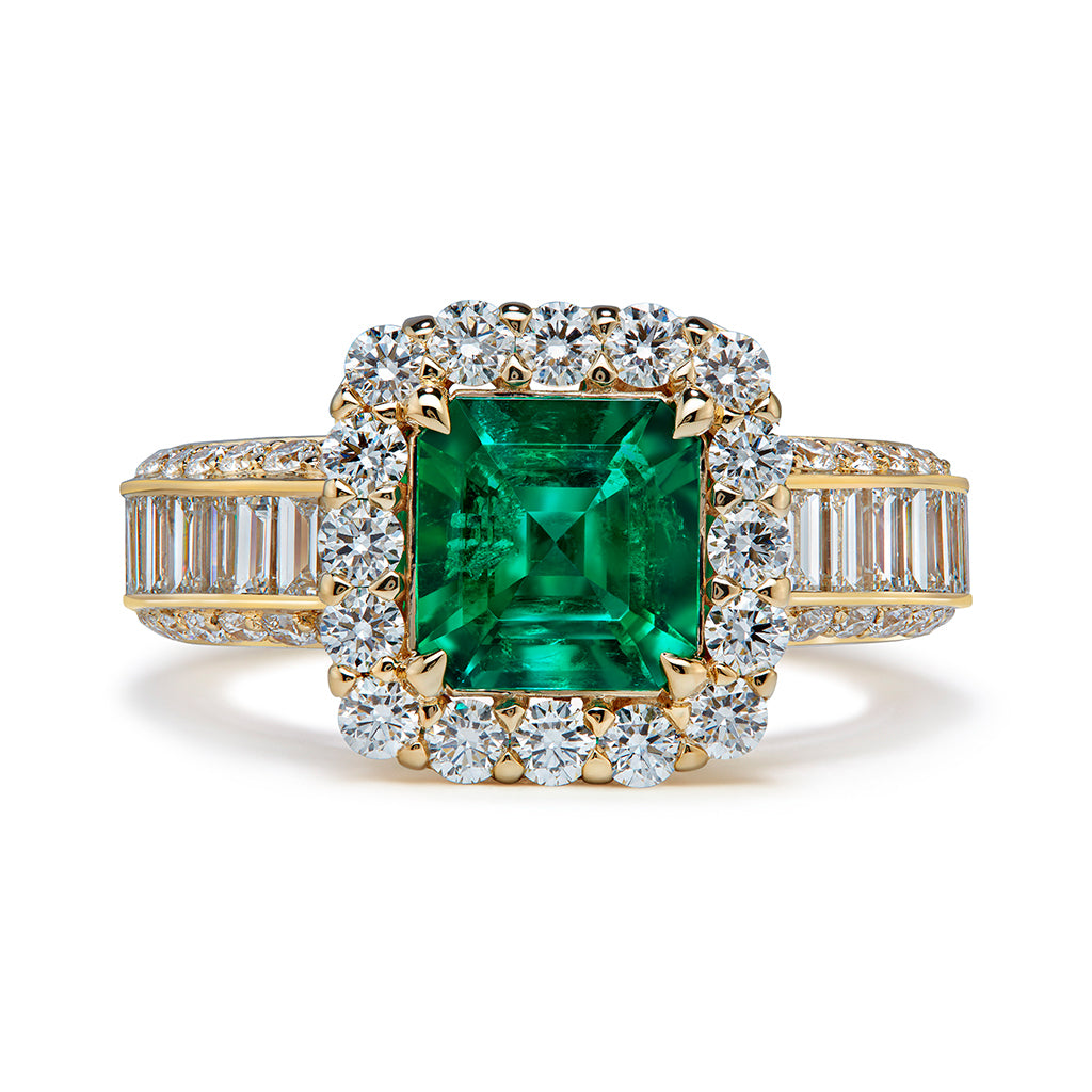 D Flawless Diamond Ring with D Flawless Diamonds set in 18K Yellow Gol ...