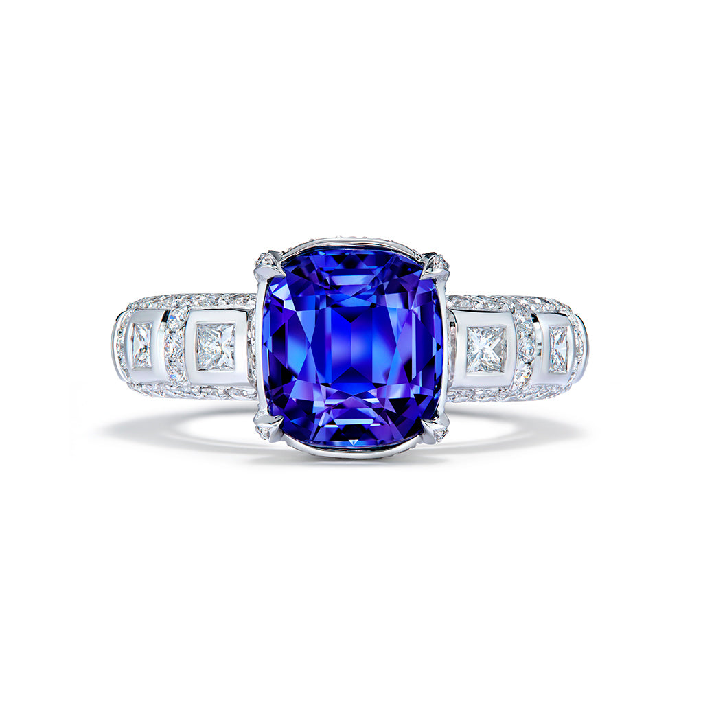 Ceylon Cobalt Color Change Spinel Ring with D Flawless Diamonds set in ...