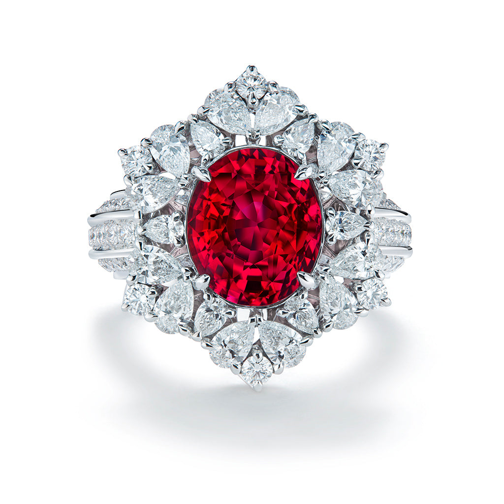 650 Million Year Old Neon Vibrant Jedi Red Spinel Ring with D Flawless ...