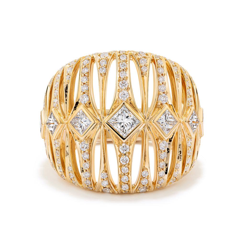 D Flawless Diamond Ring set in 18K Yellow Gold – Kat Florence