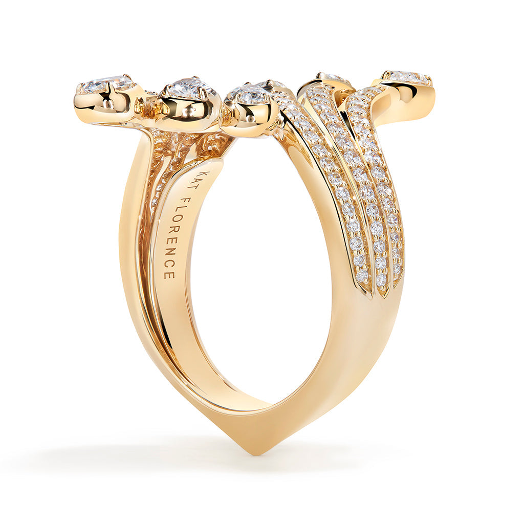 D Flawless Diamond Ring set in 18K Yellow Gold – Kat Florence