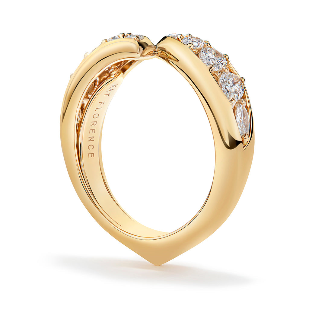 D Flawless Diamond Ring set in 18K Yellow Gold – Kat Florence