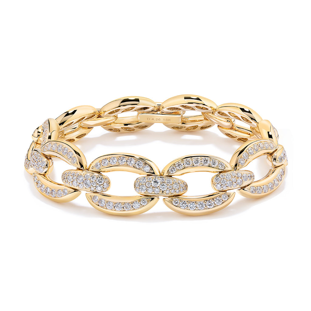 D Flawless Diamond Bracelet set in 18K Yellow Gold – Kat Florence